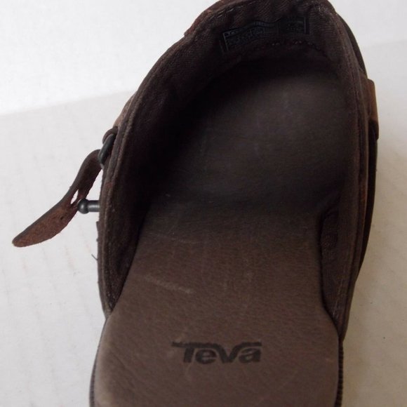 Teva | Shoes | Teva De La Vina Clogs Waterproof Leather Brown New ...